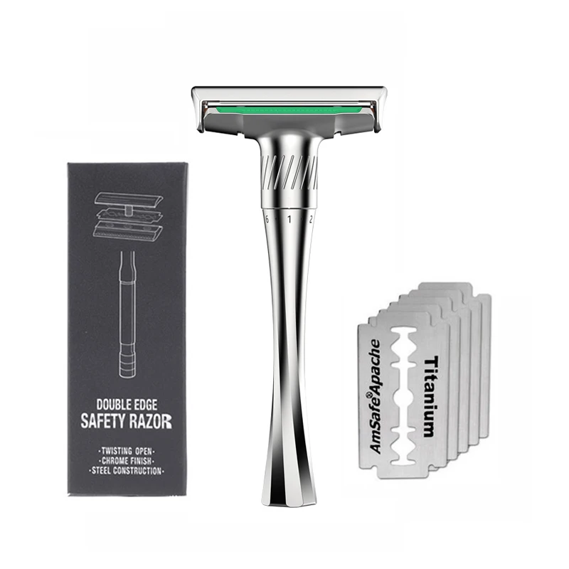 Classic Men Shaver Adjustable Safety Razor Double Edge Stainless Steel ...