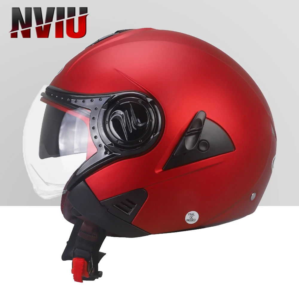 Motorcycle Helmet Casco Moto Double Lens Open Face Electric Scooter ...