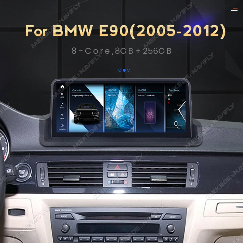 NEW Android 2Din Car Radio Wireless Carplay For BMW 3 Series E90 E91 E92 E93 2005-2012 GPS Car ...