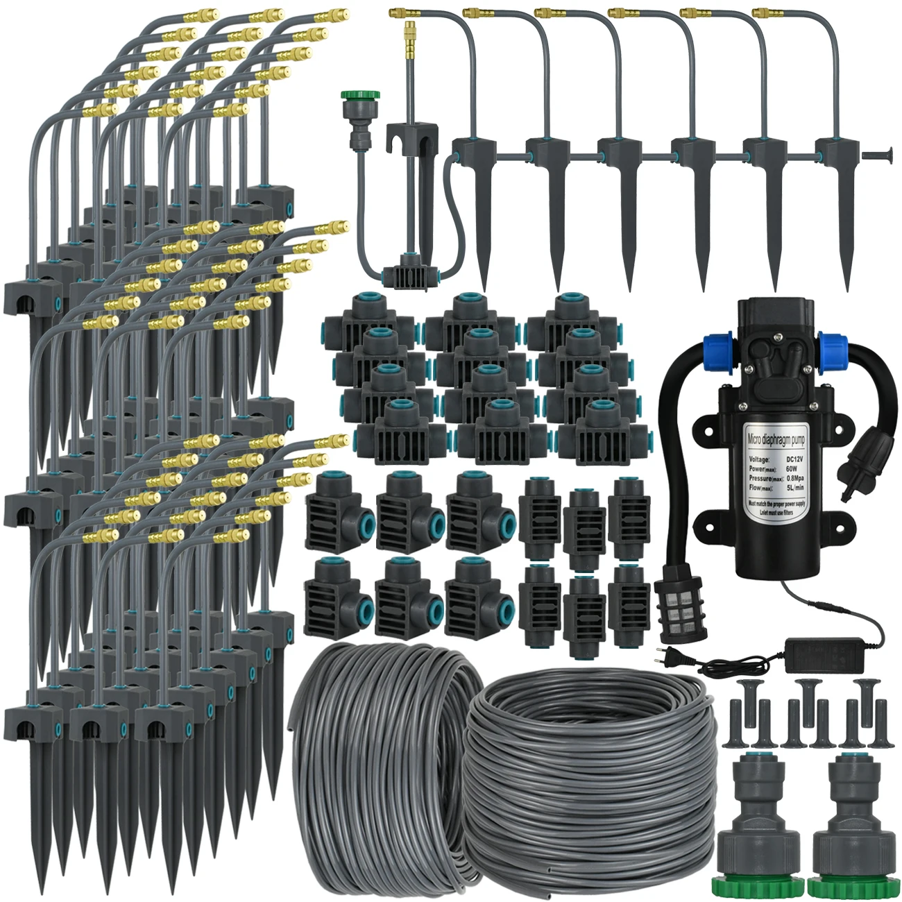 5M-30M-Drip-Irrigation-Kits-Self-priming-Pump-Watering-System-360 ...