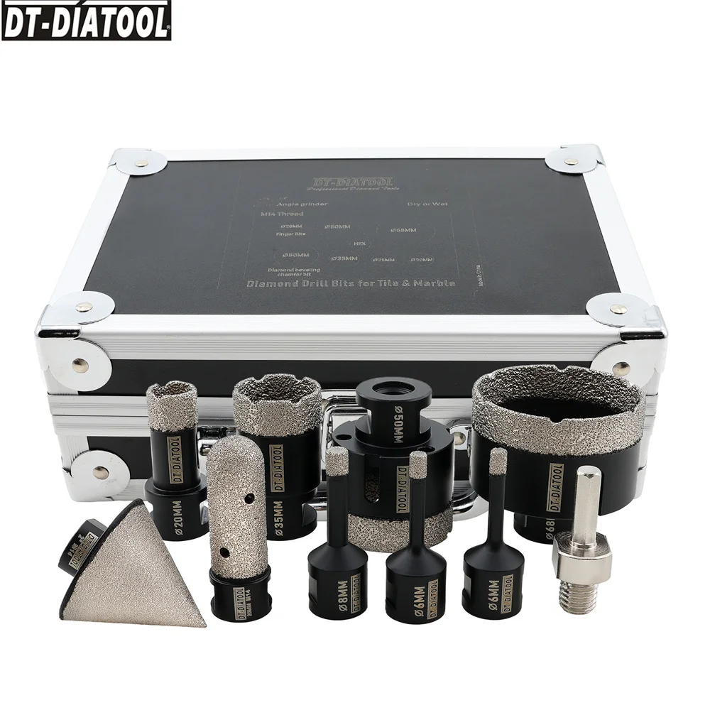 DT-DIATOOL-10pcs-set-Diamond-Drill-Bits-Chamfer-Bits-Milling-Bit-M14 ...
