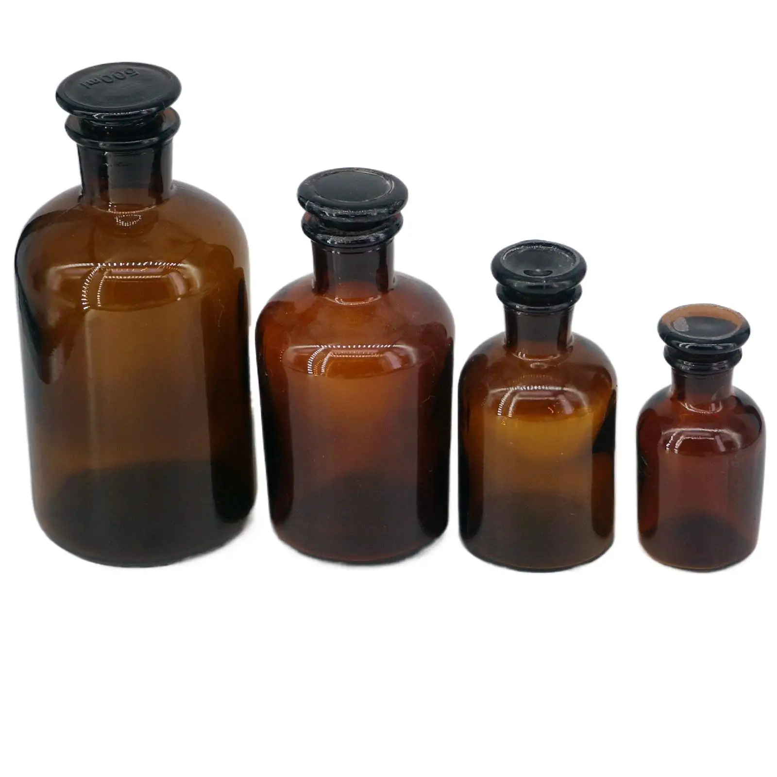 30/60ml Narrow Mouth Reagent Bottle Brown Amber Glass with Ground in ...