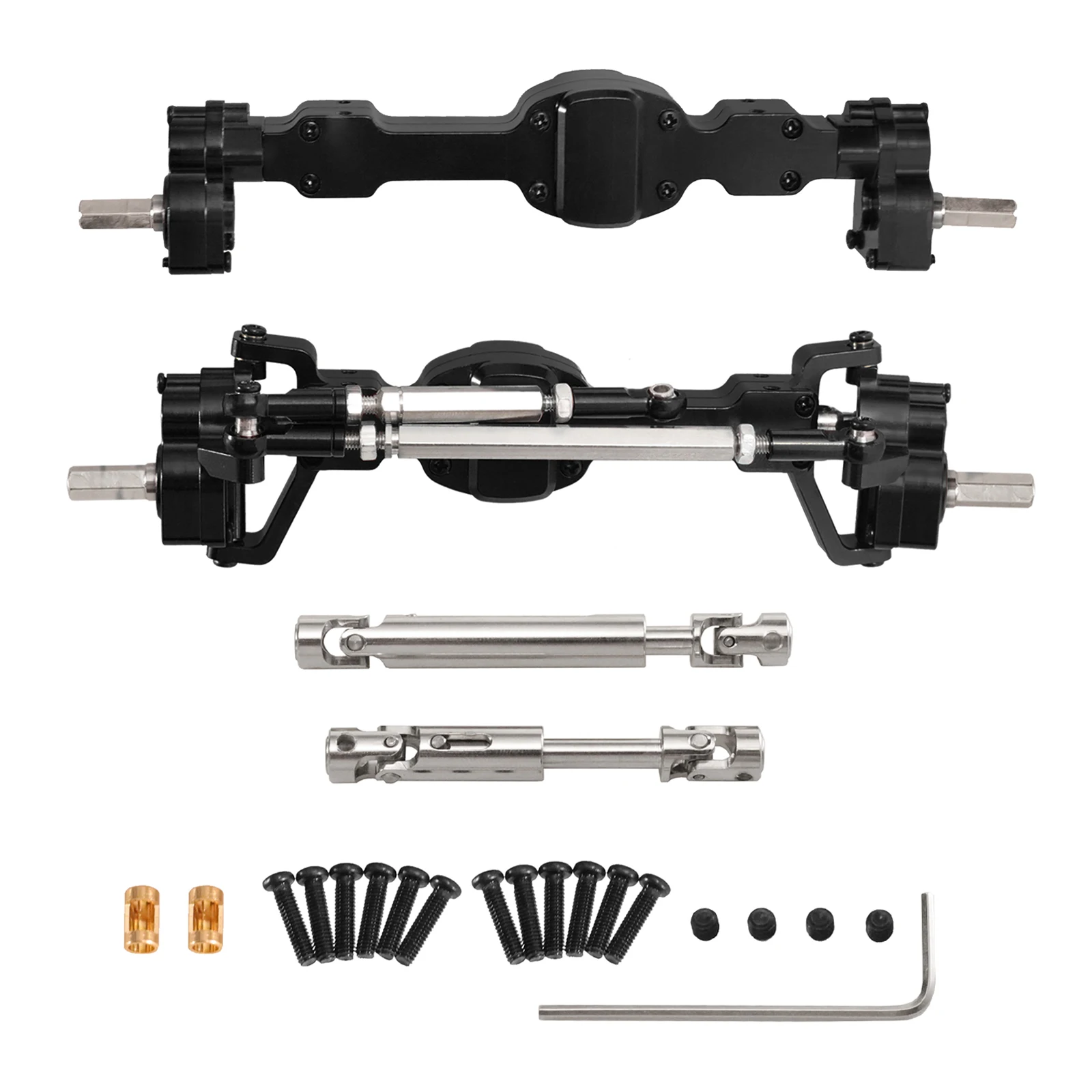 for JJRC 1/10 C8815 Willys MB Retro Jeep Upgrade Accessories Aluminum ...