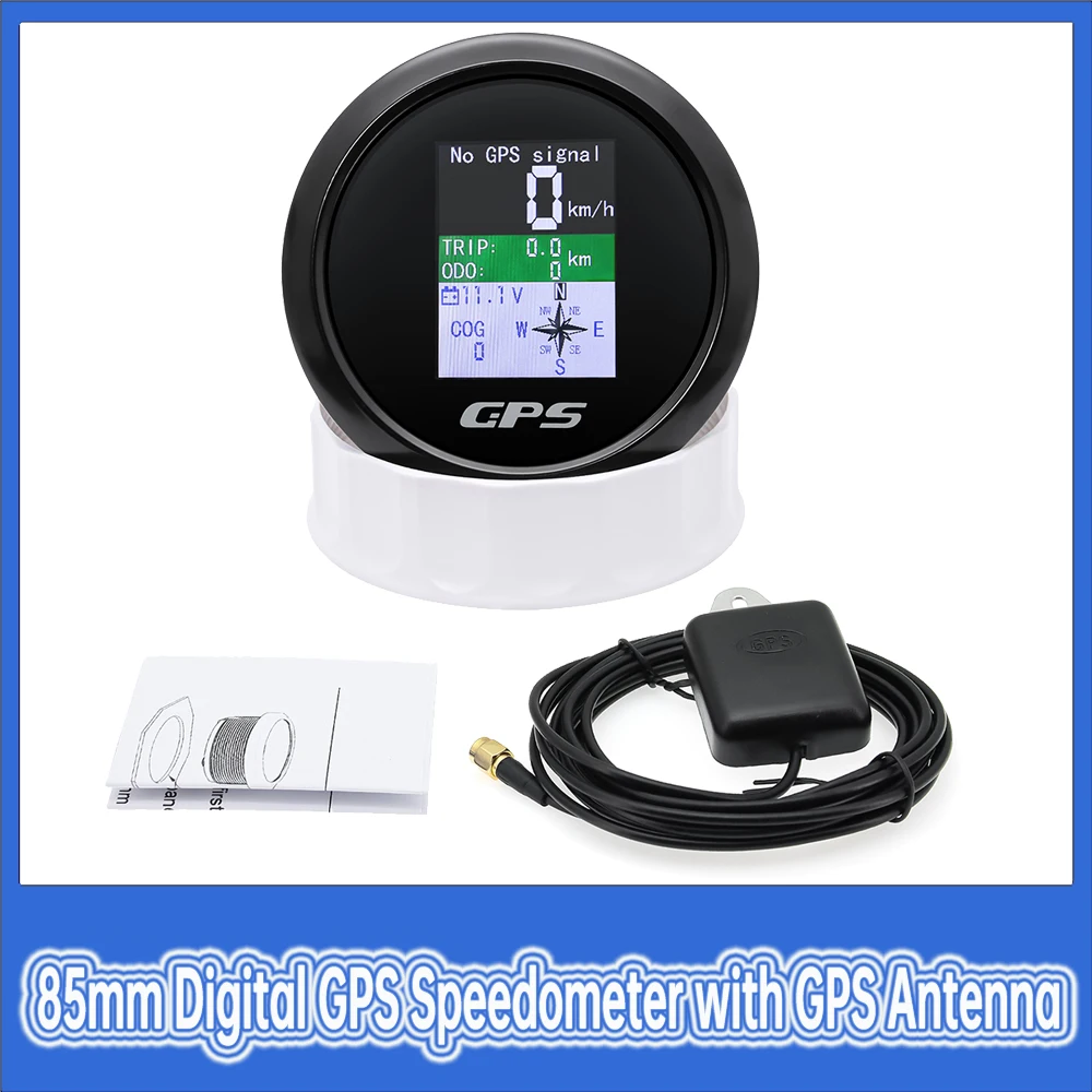 85mm-GPS-Speedometer-TFT-Screen-with-GPS-Antenna-Odometer-Voltmeter-Car ...
