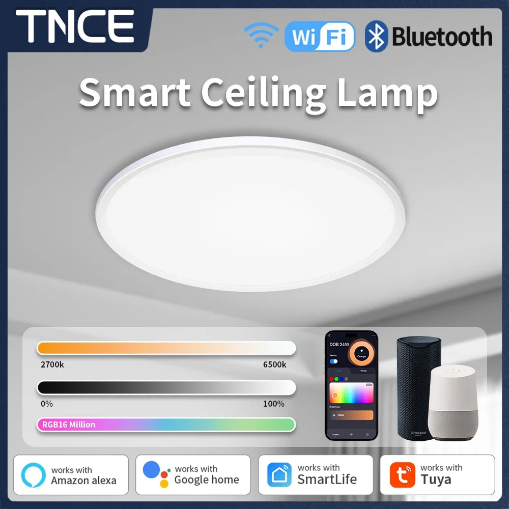 TNCE-Tuya-Smart-WiFi-Bluetooth-12inch-24w-LED-Round-Ceiling-Light-RGB ...