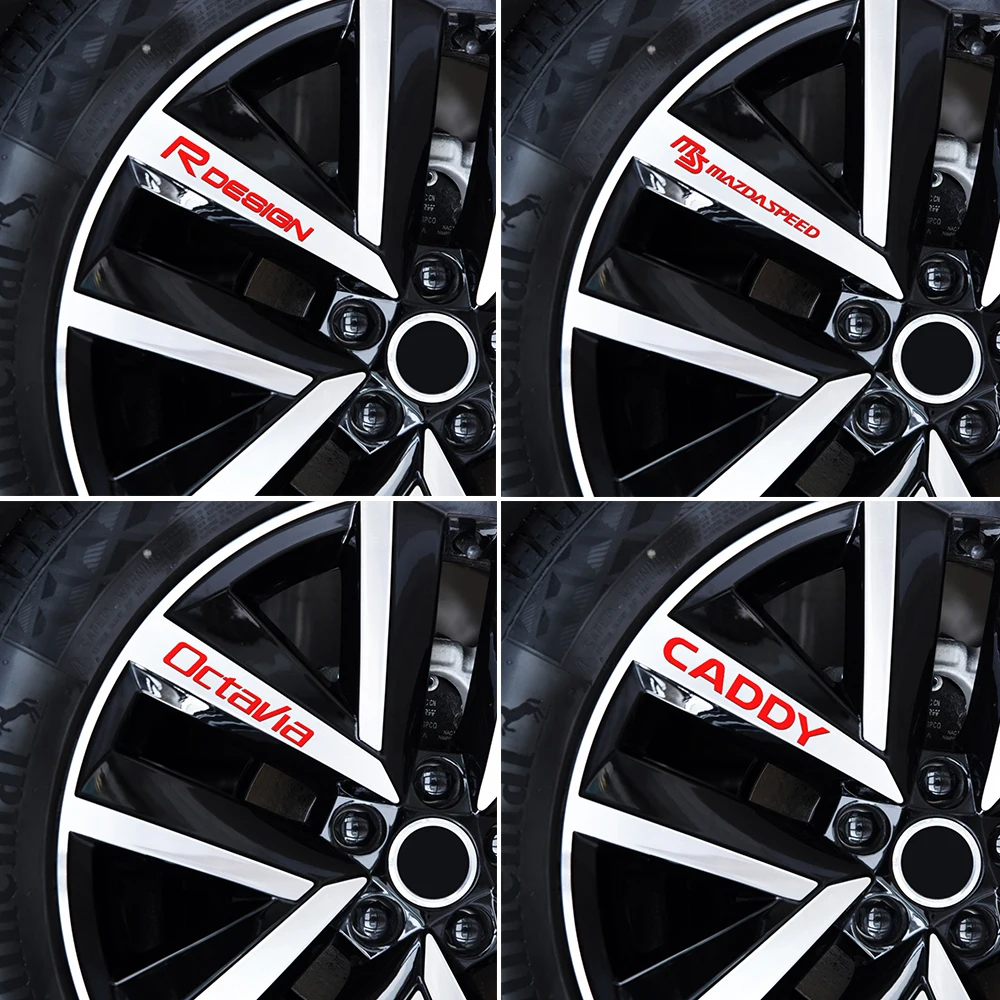 4PCS-Car-Door-Handle-Wiper-Tire-Window-Sticker-Auto-Decor-Decal ...