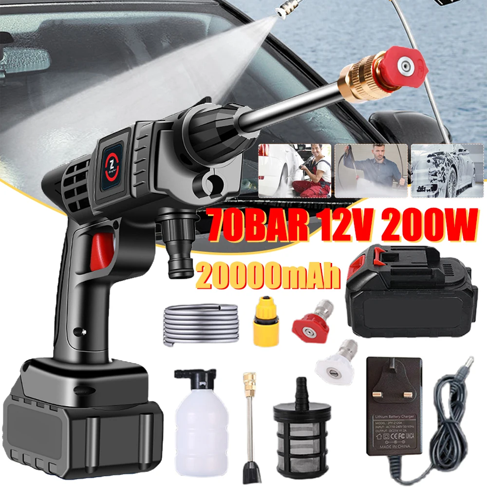 20000mAh-Automobile-Water-Gun-Cordless-High-Pressure-Cleaner-Washer ...