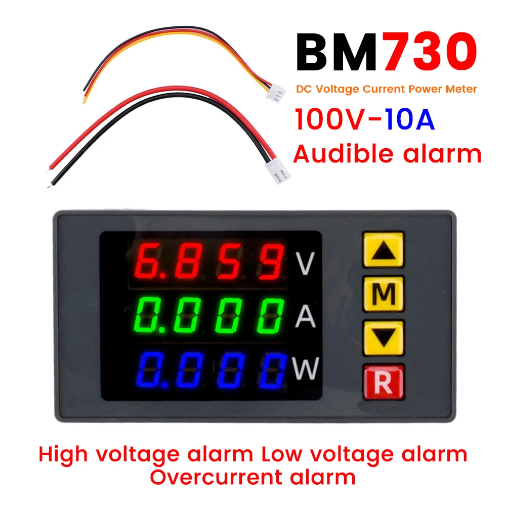 1000W-DC-0-100V-10A-Digital-Voltmeter-Ammeter-Wattmeter-Voltage-Current ...