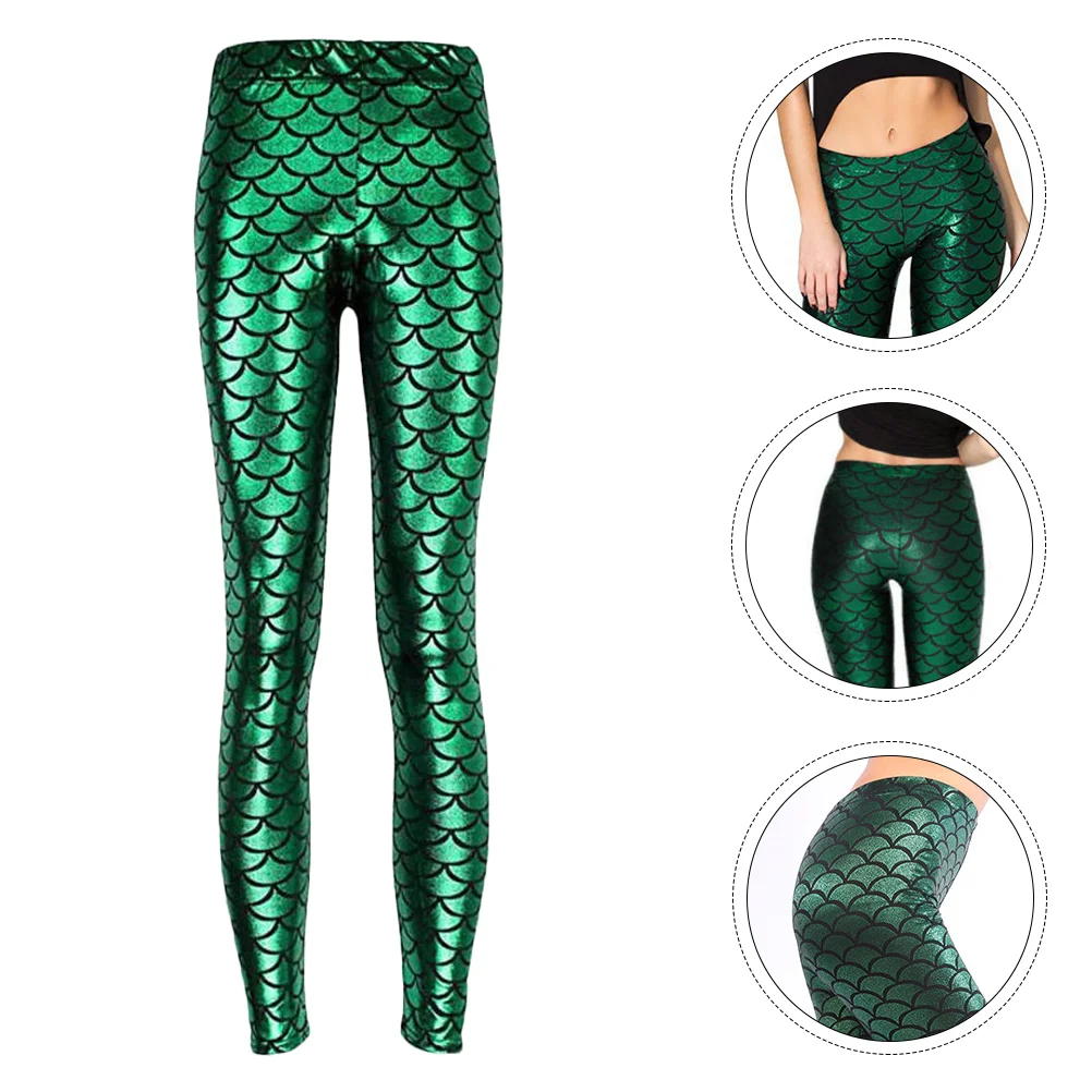 Yoga-Pants-Tights-Halloween-Fish-Scale-Leggings-Fitness-Dresses-Mermaid ...