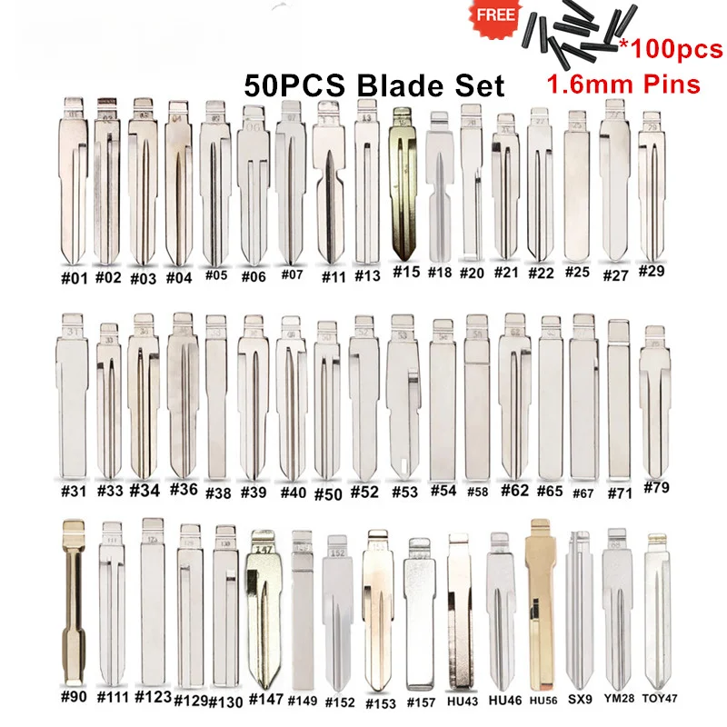 50pcs-Remote-Car-Key-Blade-Set-Univerdal-KD-Key-Blade-for-KD-Xhorse-JMD ...