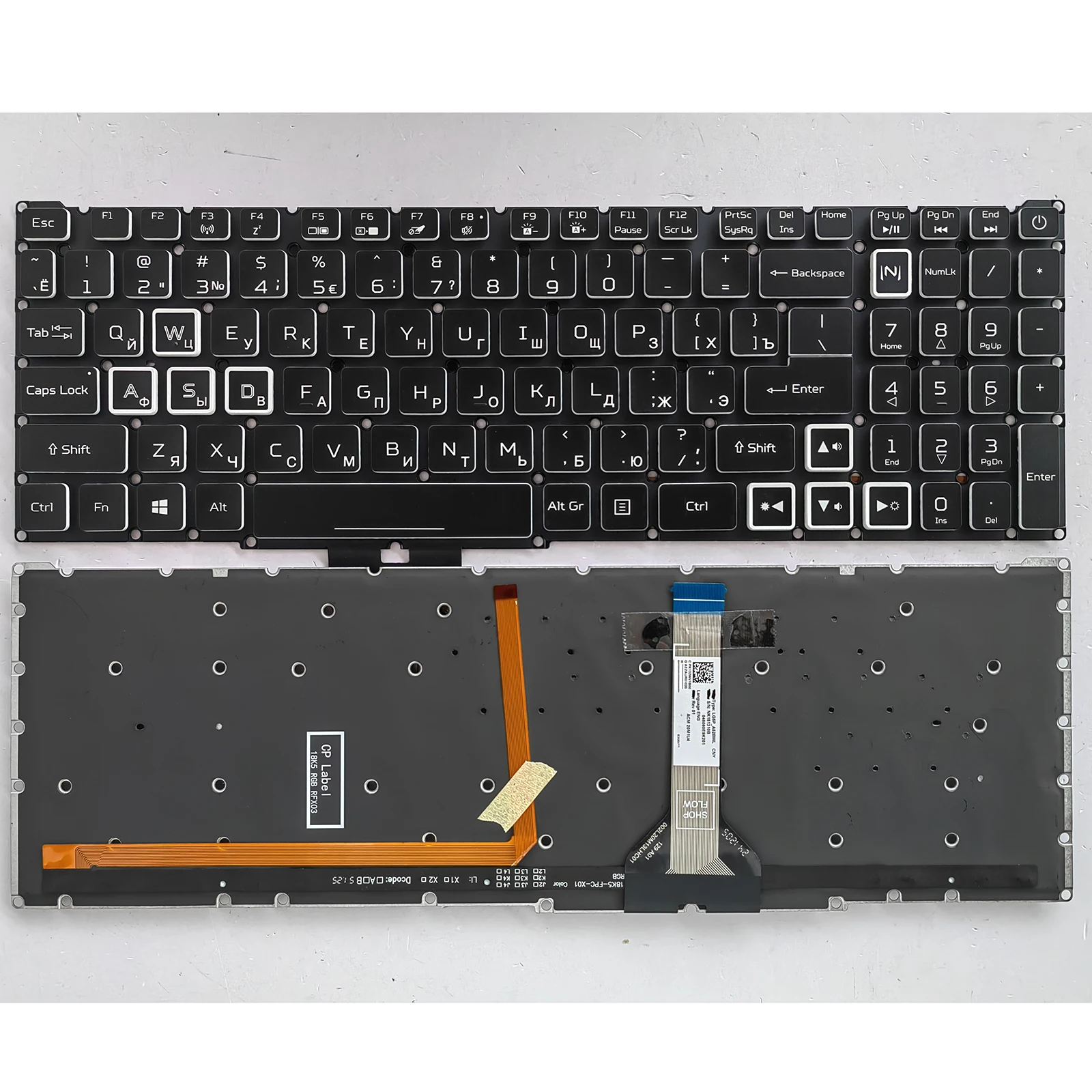 SP RU US layout for Acer Nitro 5 N22C1 N20C1 N20C2 N20C3 AN515-46/54/55 ...