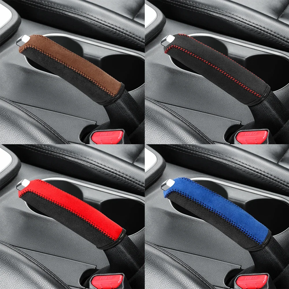 Car Leather Handbrake Grips for Ford Focus MK2 Fiesta S-MAX Kuga ...