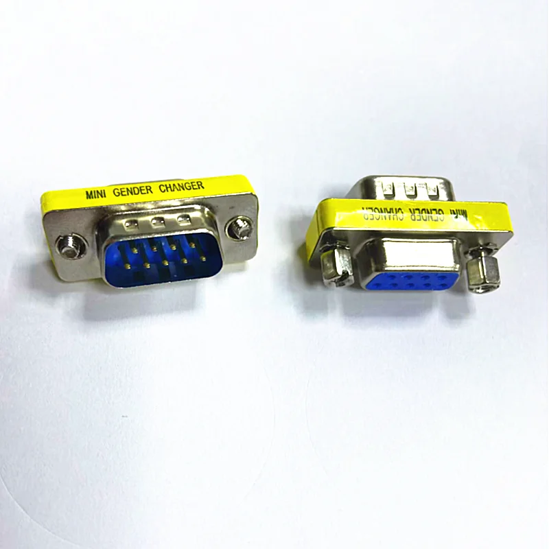 2pcs Db9 Db9 Cross Rs232 Adapter Db9 Serial Male To Female Cross ...