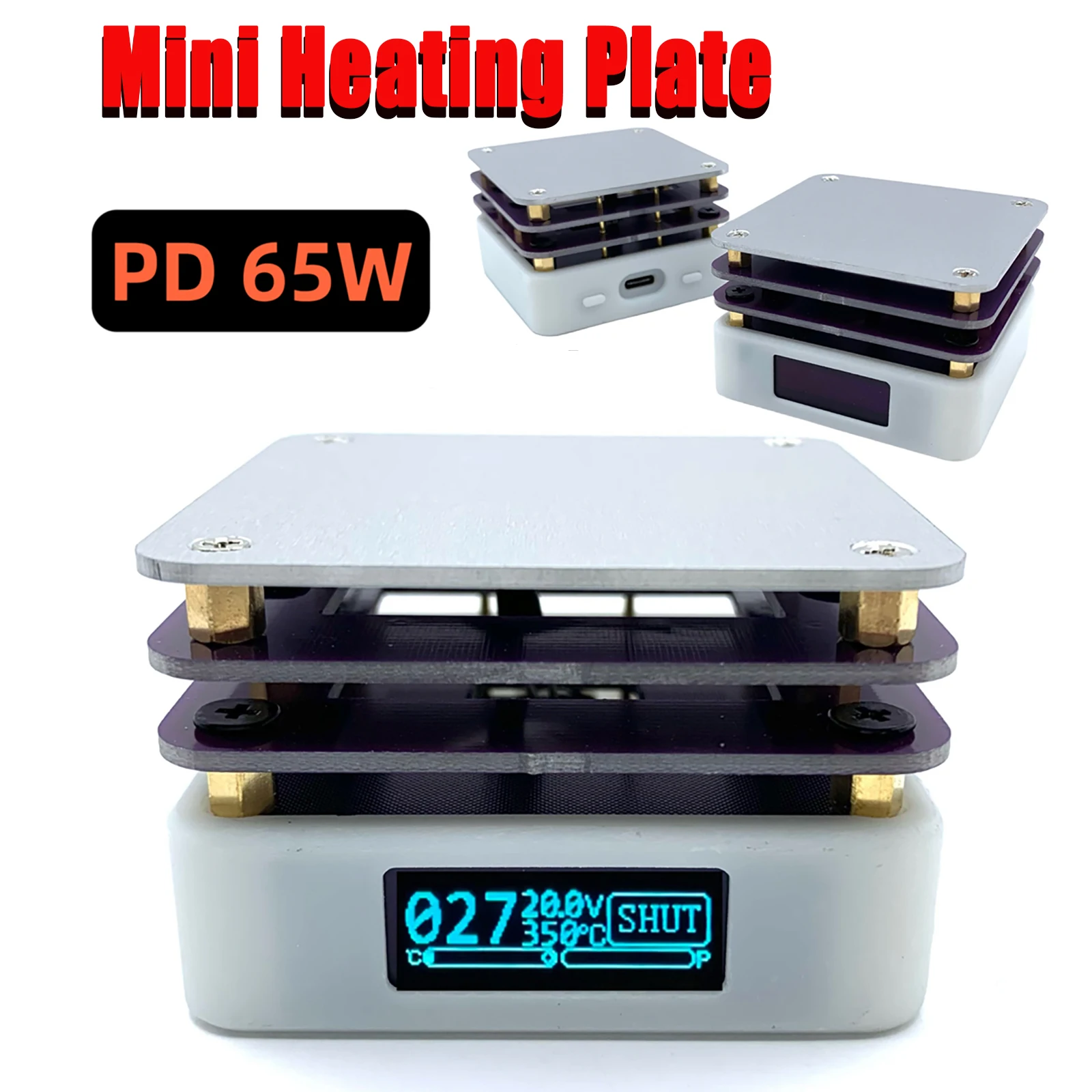 65W-PD-Protocol-Hot-Plate-Preheater-Printed-Circuit-Board-Soldering-Heating-Plate-Rework-Station ...