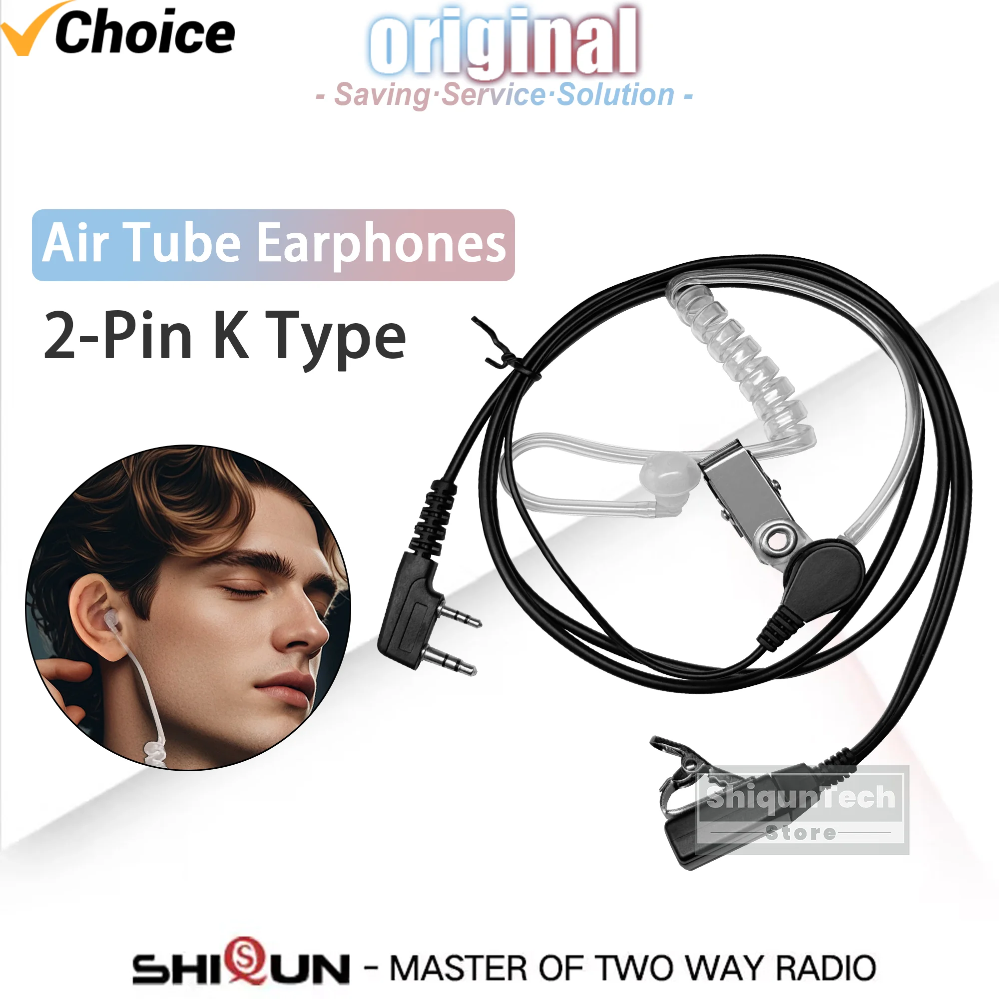 Baofeng UV5R Acoustic Earphone Acoustic Tube In-Ear Earpiece Radio ...