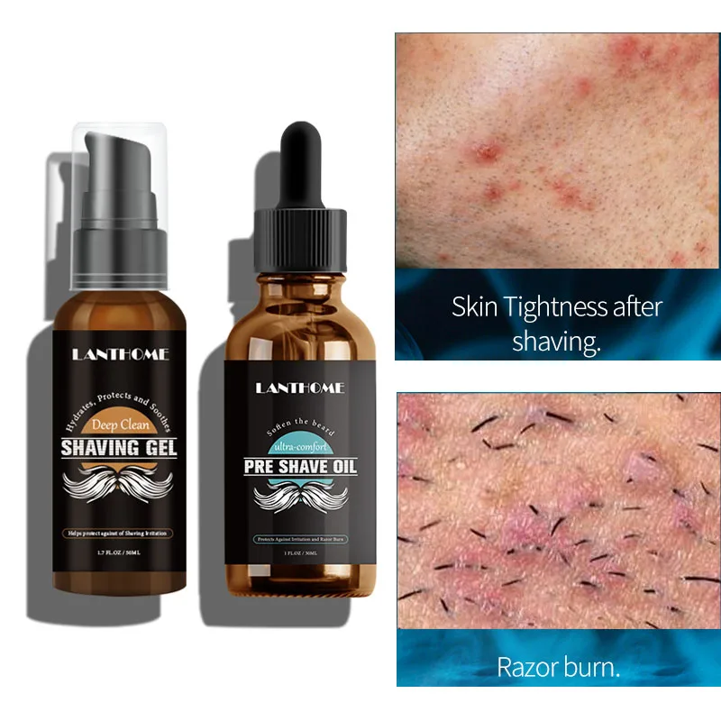 Pre-shave-Oil-Beard-Shaving-Gel-Razor-Bumps-Removal-Solution-Ingrowns ...