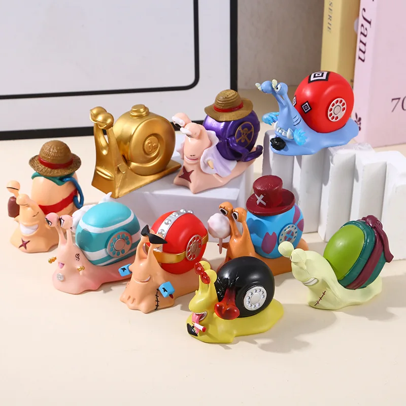 One Piece Figure Anime Telephone Bug Luffy Ace Sanji Zoro Cartoon Model ...