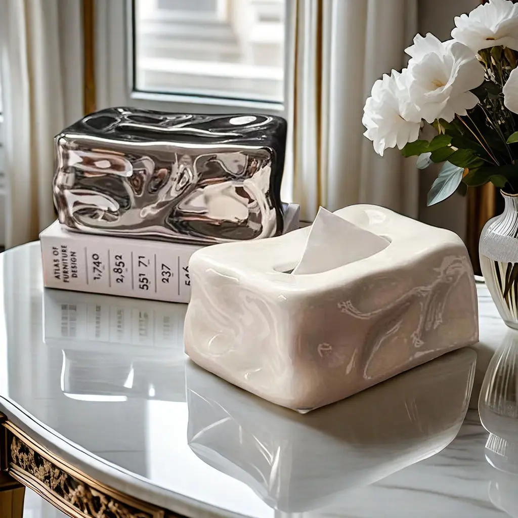 Creative-glacier-light-luxury-ceramic-tissue-box-ins-living-room-high ...