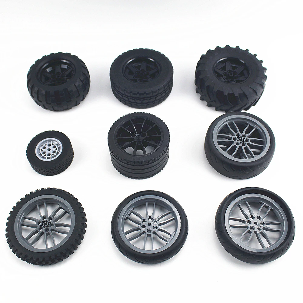 Technical Tire Wheel DIY Brick 1pcs Car Truck Construction Building ...