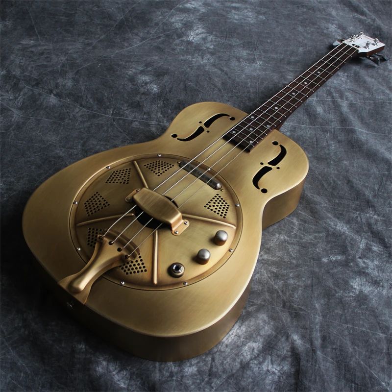 Jonathan resonator bass guitar , resophonic bass guitars, Metal Body ...