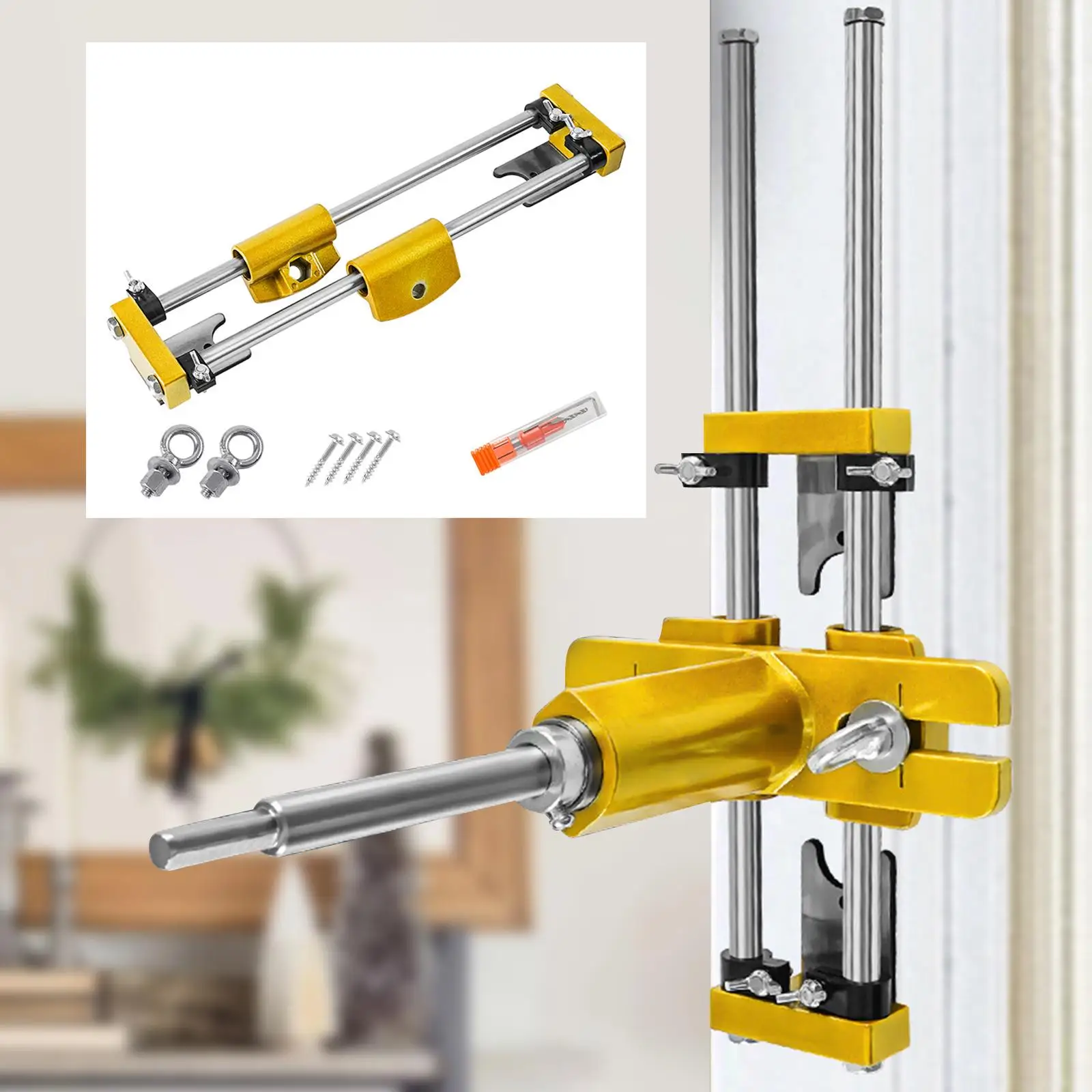 Wooden-Door-Lock-Installation-Kit-with-Drill-Bit-Mortising-Machine-for ...
