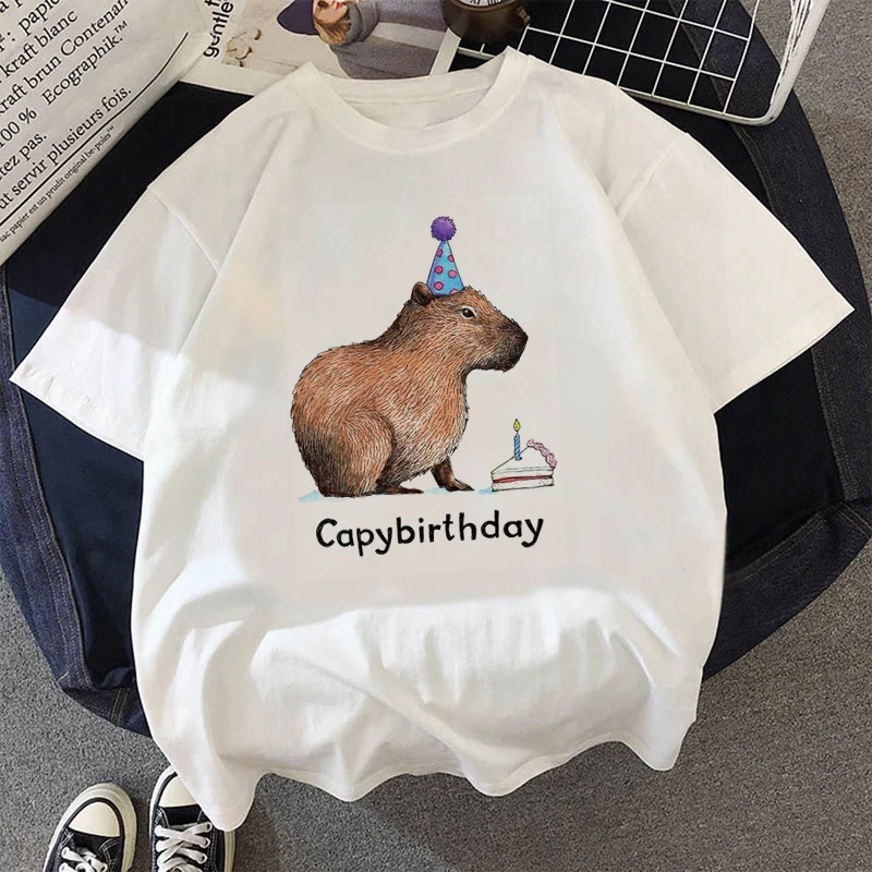 Camiseta de Capybaras para hombre, ropa de calle de anime japonés ...