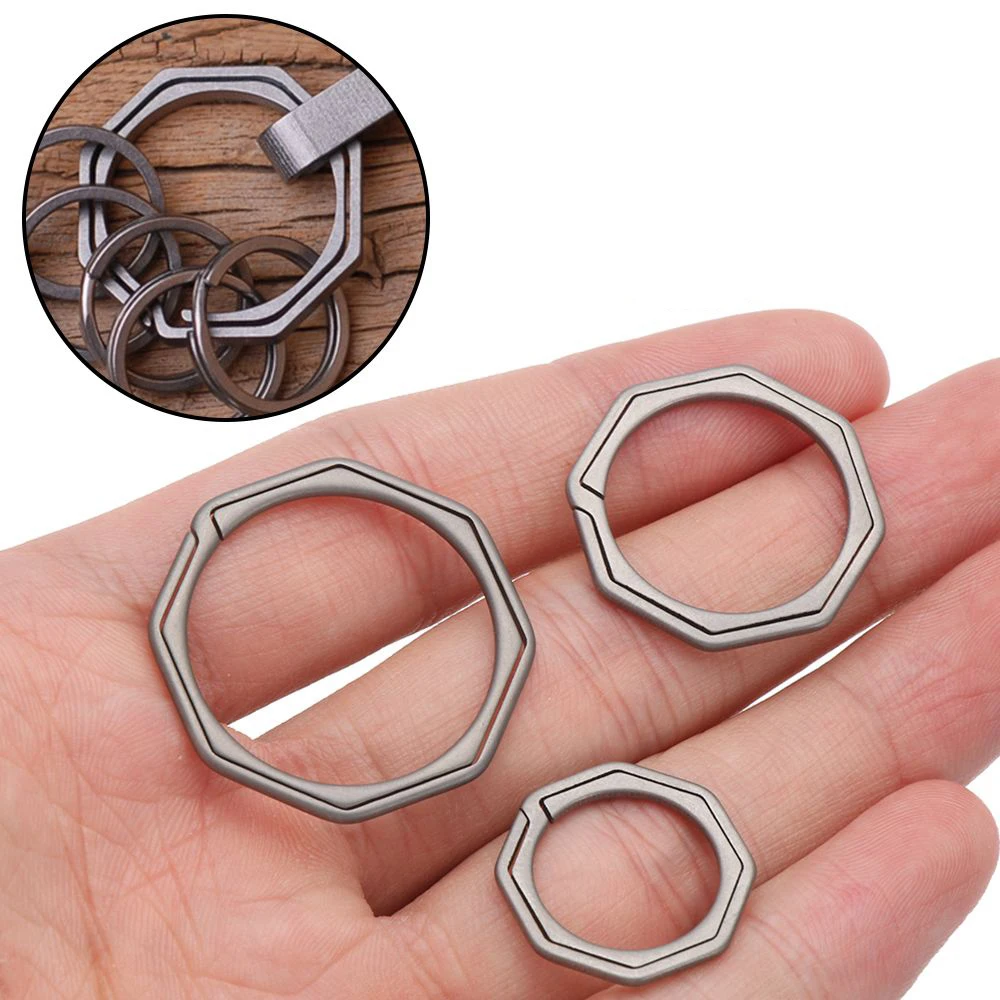 1PC Titanium Key Ring Super Lightweight Titanium Keychain Hanging ...
