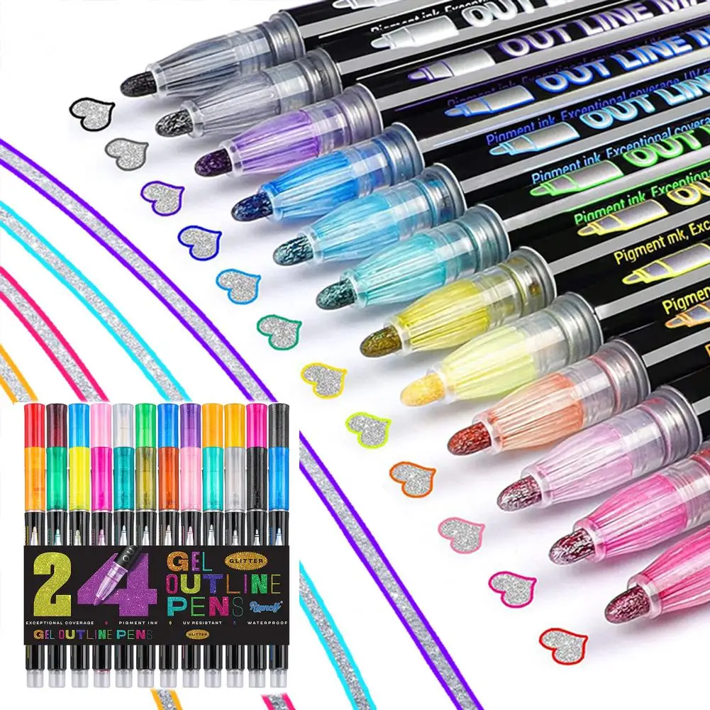 Outline-Marker-Set-Liquid-Outline-Marker-Shimmery-Outline-Marker-Kit ...