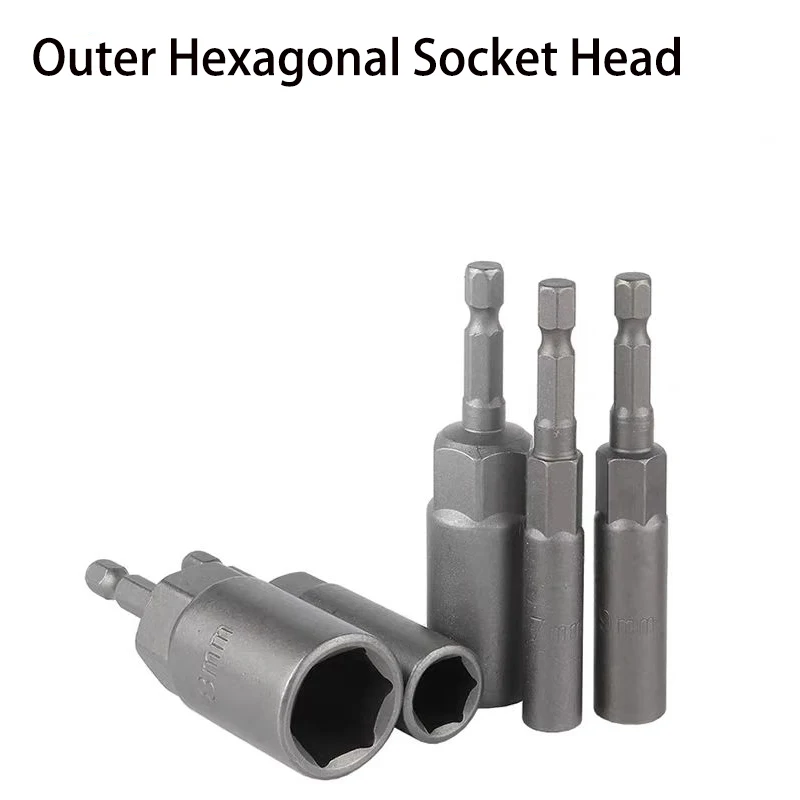 1pcs-Socket-Sleeve-Adapter-Hexagonal-Connector-Socket-double-Head-Outer ...