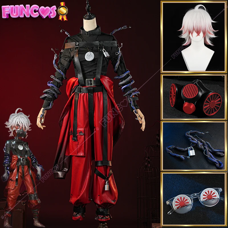 Identity V Emil Patient Rare Case Cosplay Costume Wig Mask Glasses Top ...