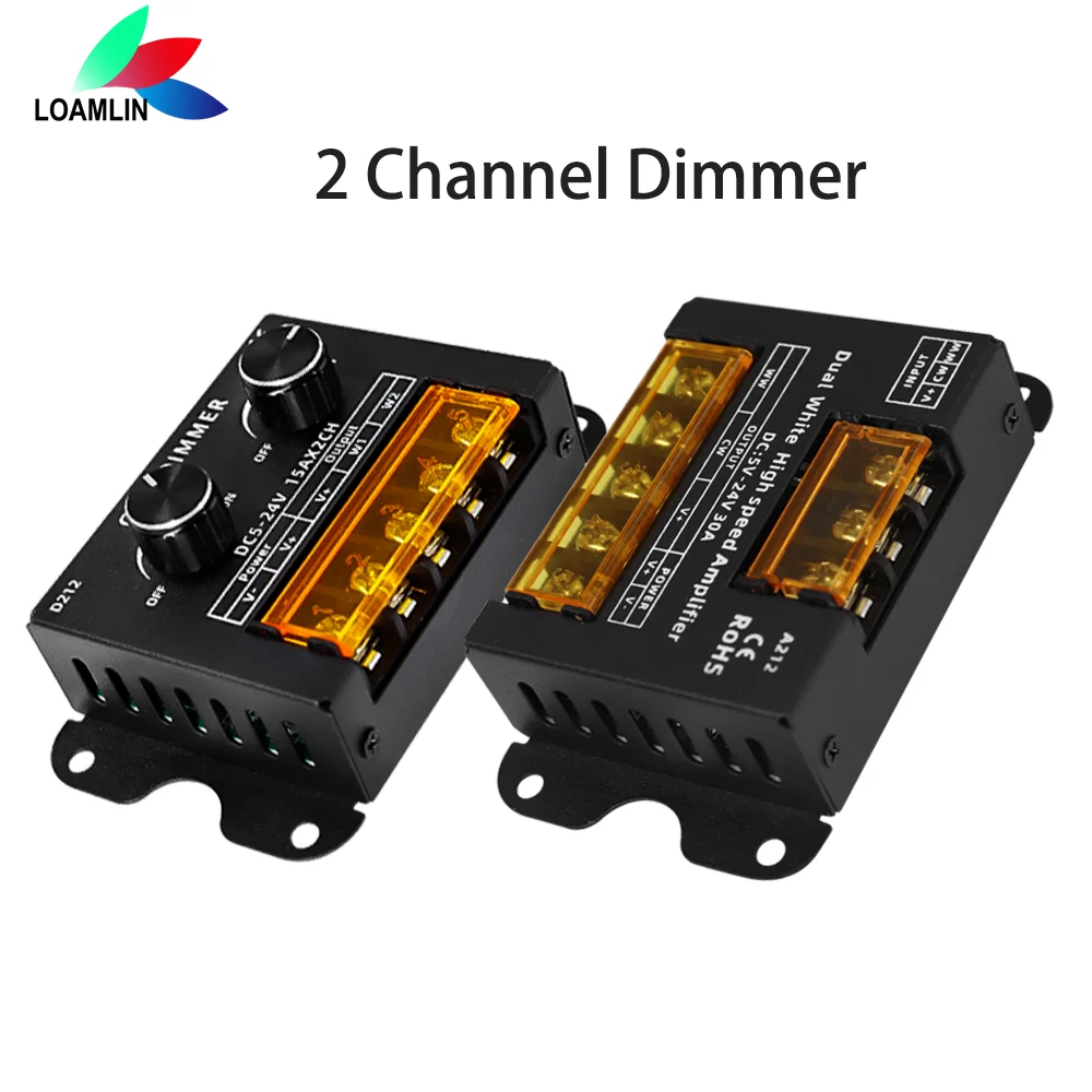 30A-2-Channel-Dimmer-Dual-color-temperature-LED-Amplifier-2CH-D212 ...