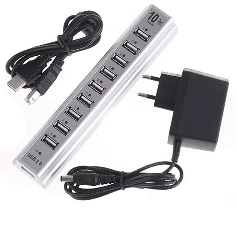 10-Port-HUB-Splitter-Keyboard-U-disk-Mouse-USB-2-0-Plastic-Splitter-Hub ...