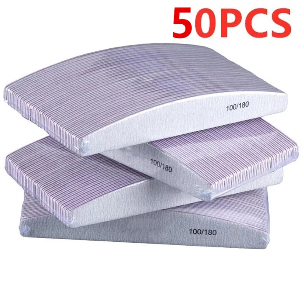 50PCS-Set-Nail-File-Buffer-Double-Side-Of-The-Nail-Buffer-100-180 ...