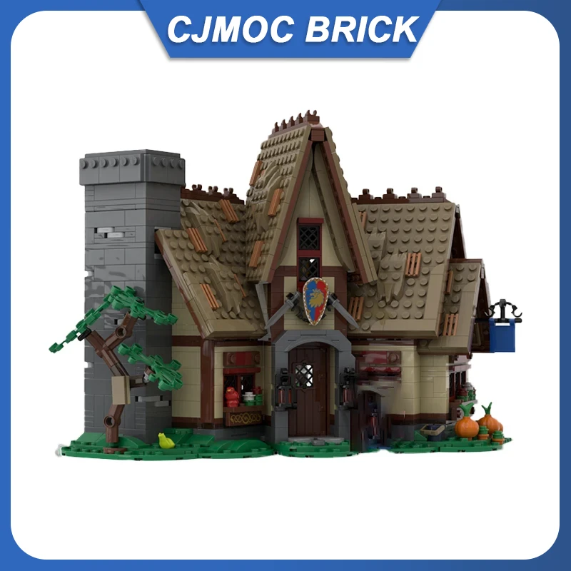 MOC Medieval Inn Winter Village Set Modular Architecture Building ...