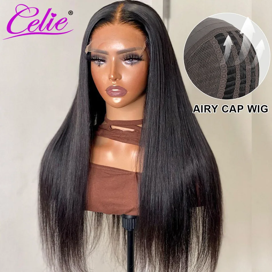 Celie-Straight-Glueless-Lace-Front-Human-Hair-Wigs-Airy-Breathable-Cap ...
