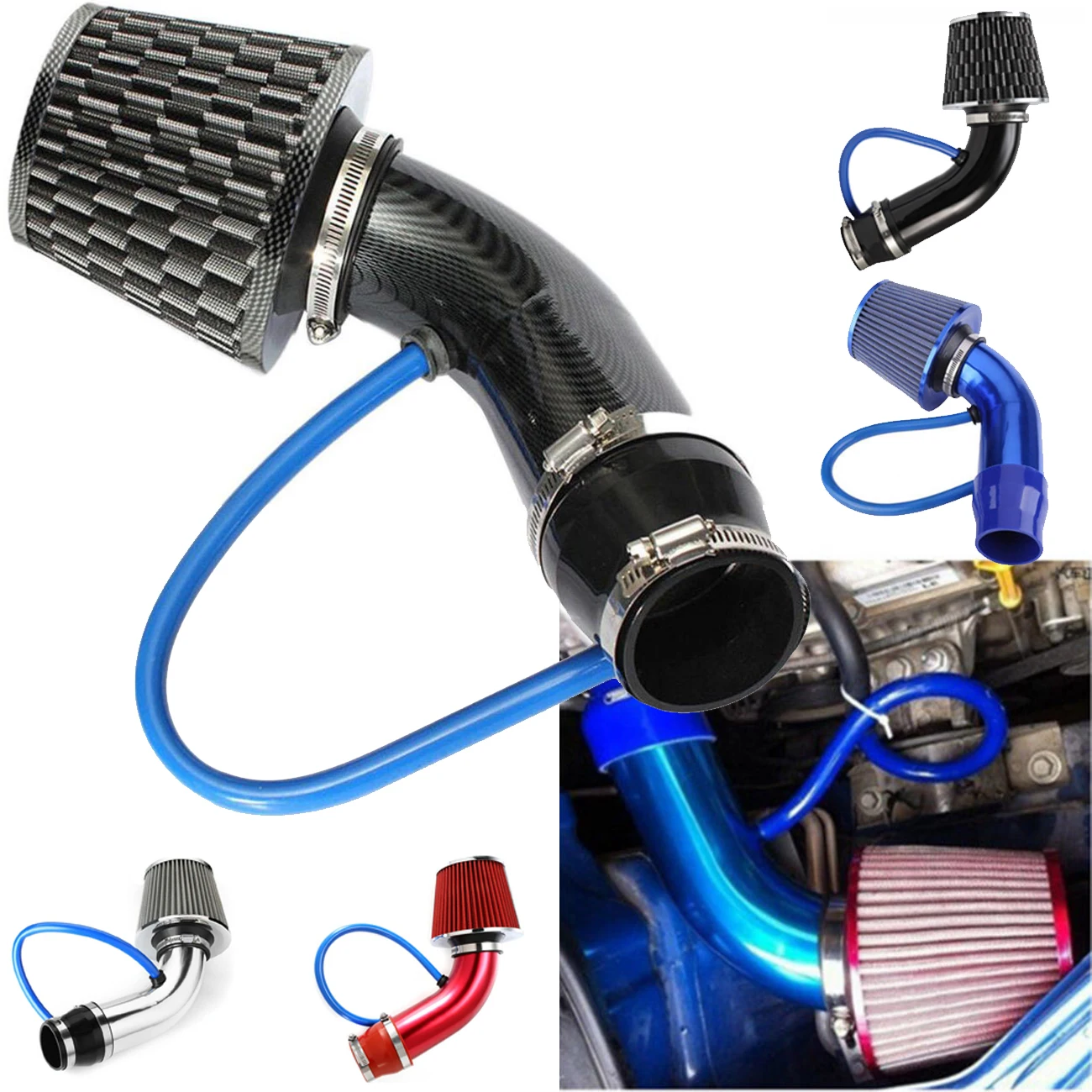 3-inch-76mm-Universal-Car-Cold-Air-Intake-System-Filters-Alumimun-Pipe ...