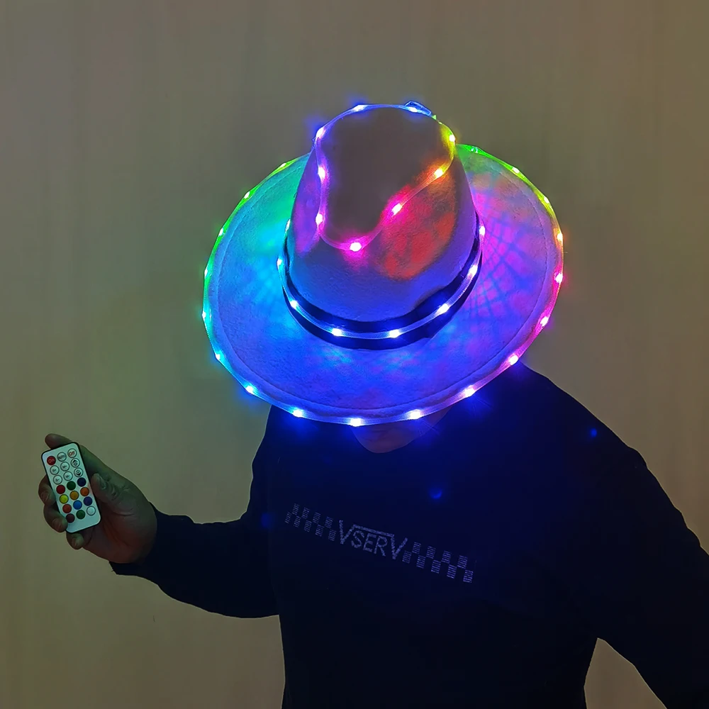 Full color Cool LED Hat Party Luminous Cap Neon LED Light Costume Party ...