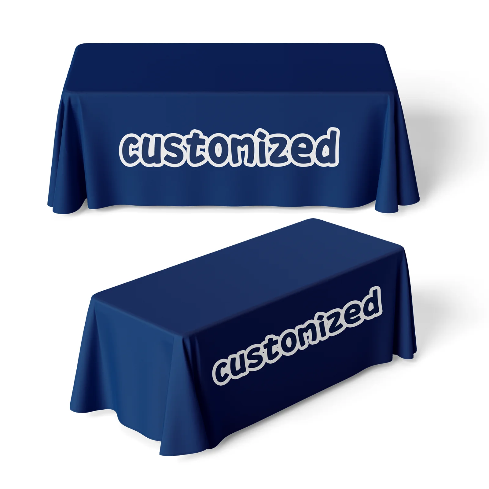 Custom logo polyester tablecloth 4ft 6ft 8ft tablecloth hotel banquet ...