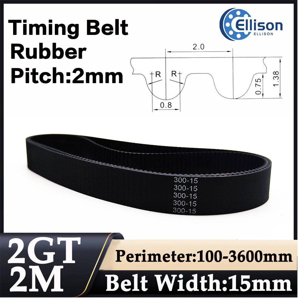3D-printing-accessory-2GT2M-closed-loop-rubber-belt-belt-width-15mm ...