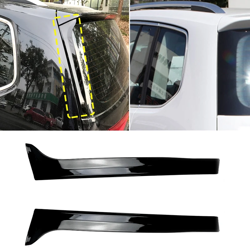 For-Volkswagen-VW-Touran-2016-Gloss-Black-Car-Rear-Window-Side-Spoiler ...