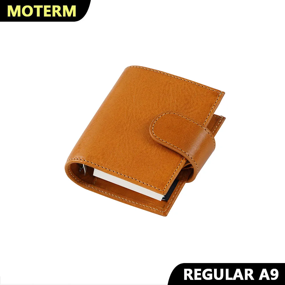 Moterm-Full-Grain-Veg-Tan-Leather-Regular-A9-Size-Rings-Planner-3-hole ...
