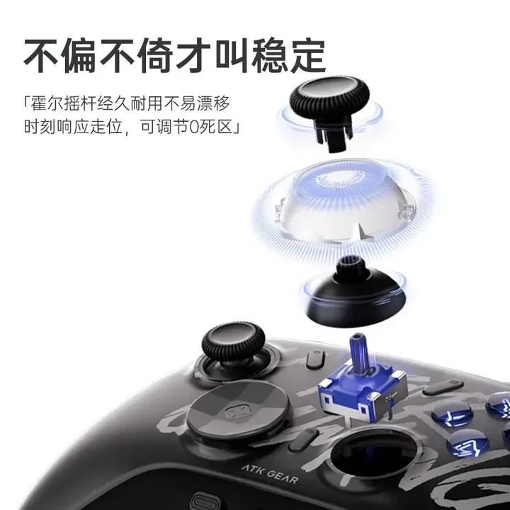 ATK Axe Gamepad Dual Mode Wireless Game Controller 1000mAh 1000HZ Hall ...