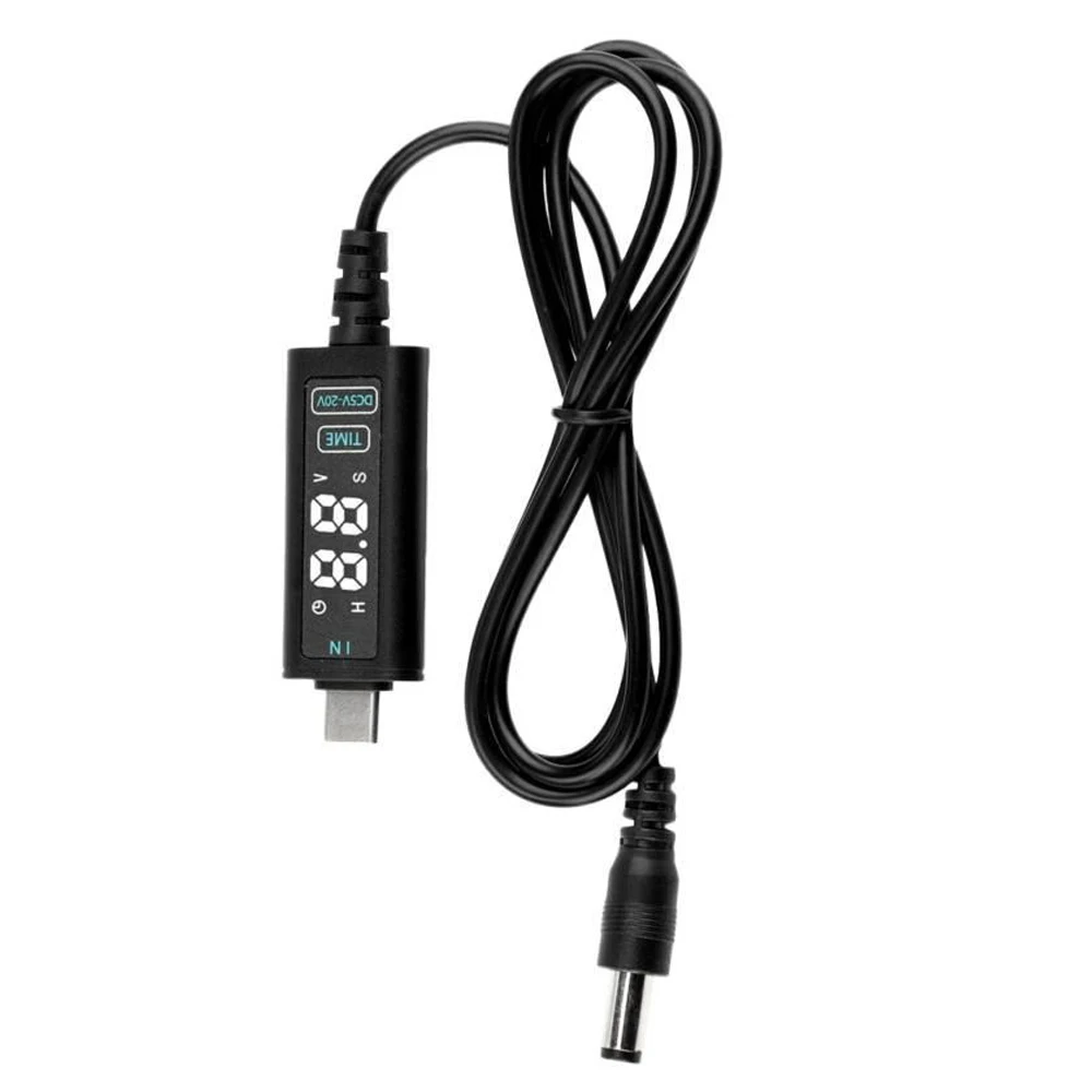 USB/Type-C to DC Converter Cable 12V 20V Adjustable Voltage with Memory ...