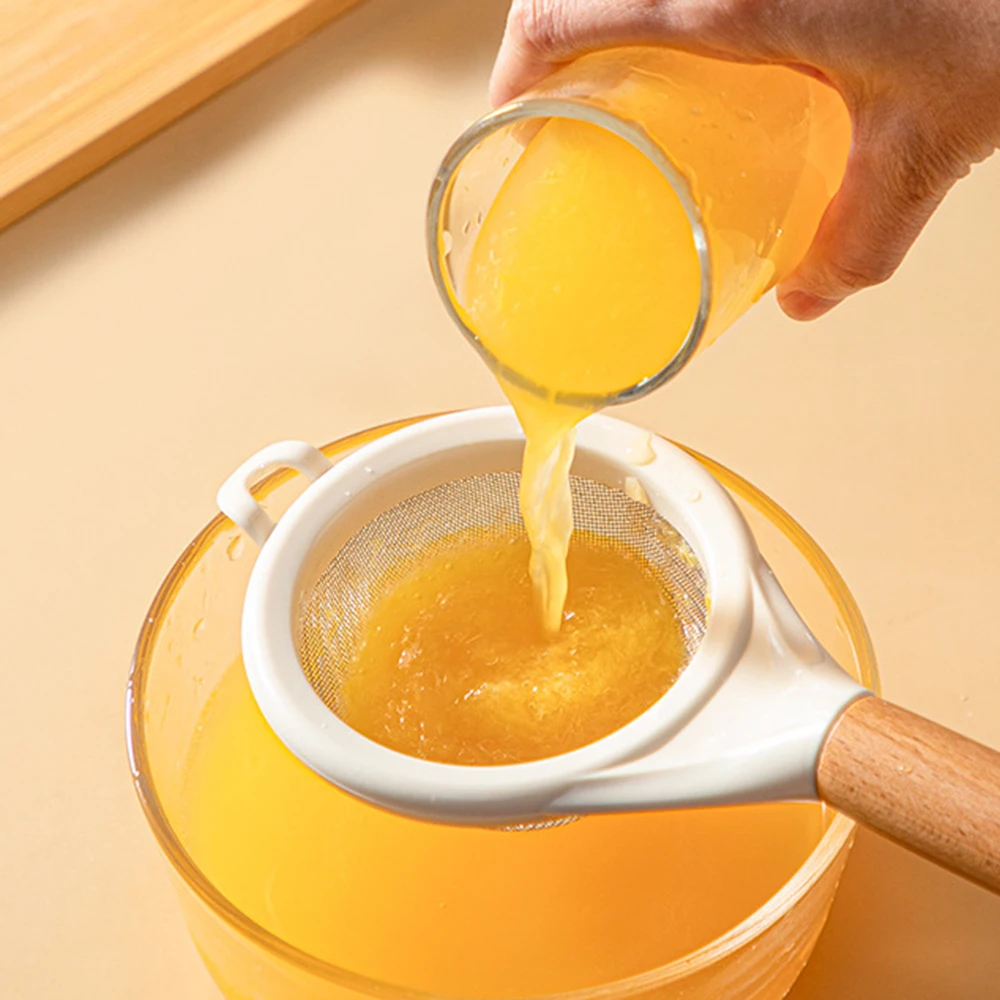 Small-Fine-Mesh-Flours-Sieve-With-Wooden-Handle-Durable-Portable-Filter ...