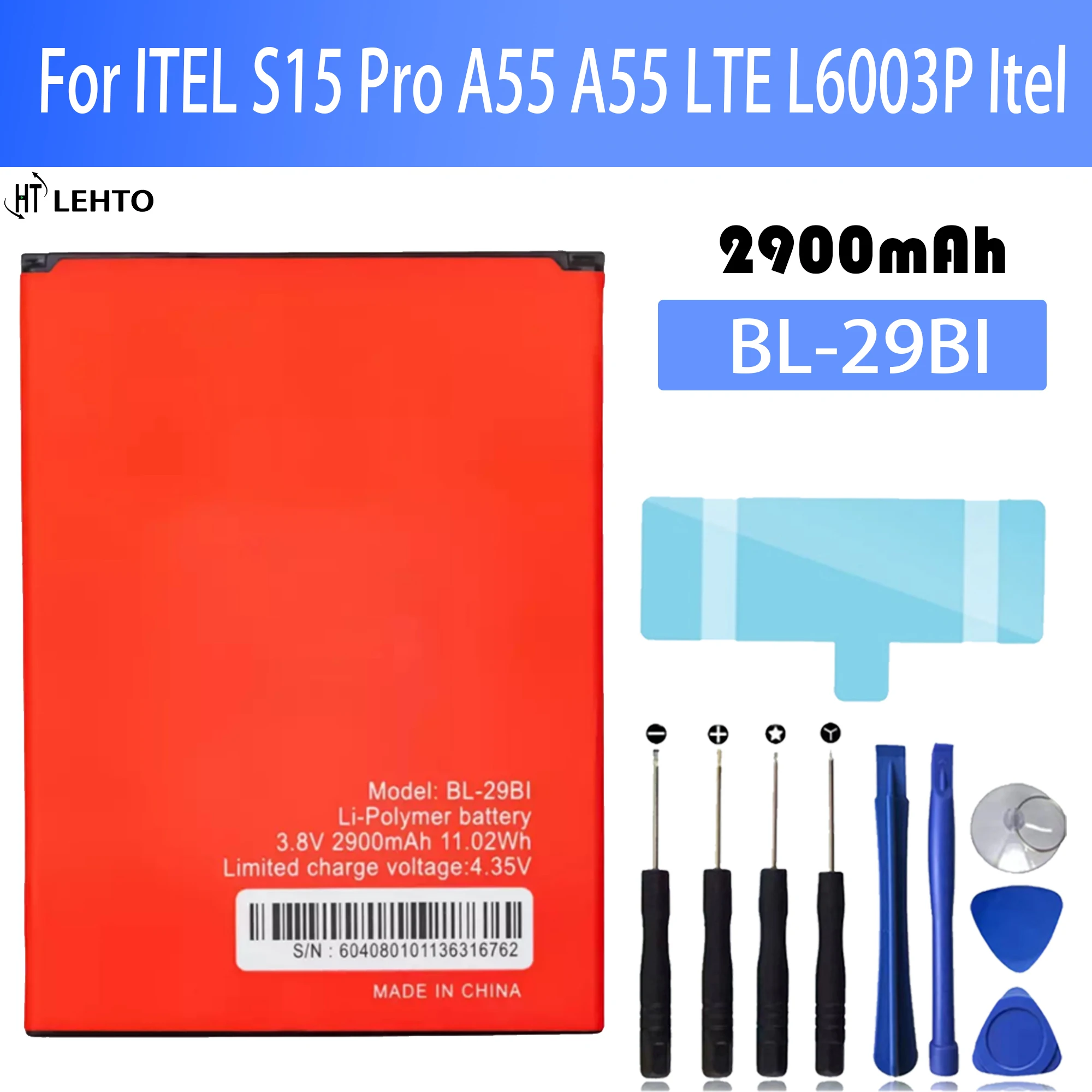 Original Capacity BL-29BI Replacement Battery For ITEL S15 Pro A55 A55 ...