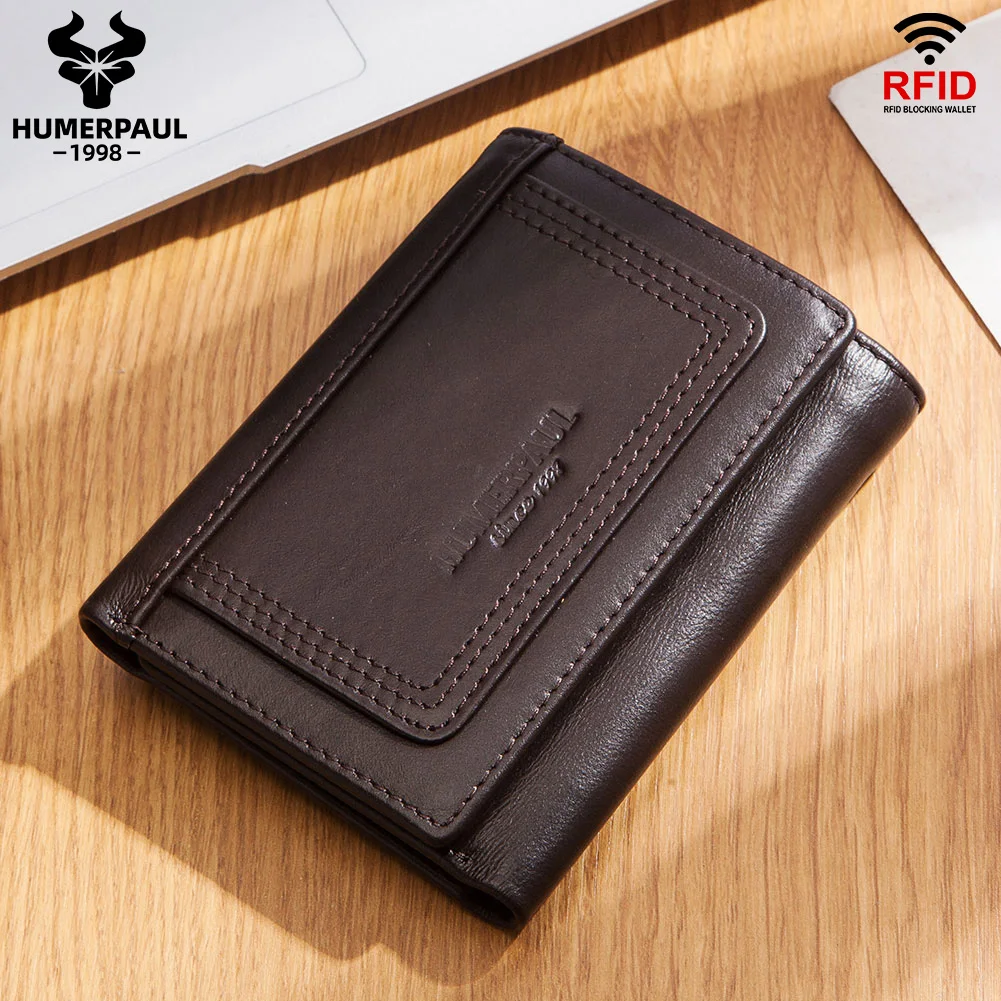 HUMERPAUL-Trifold-Short-Wallet-for-Mens-High-Quality-Genuine-Leather ...