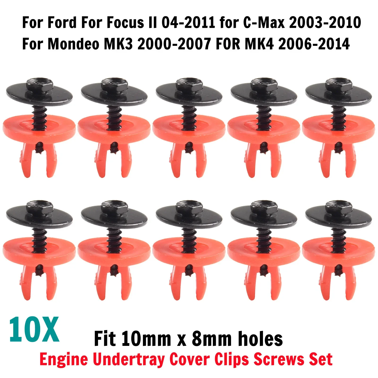 10pcs Engine Undertray Cover Clips Screw Set For Volvo V50 C30 For ...