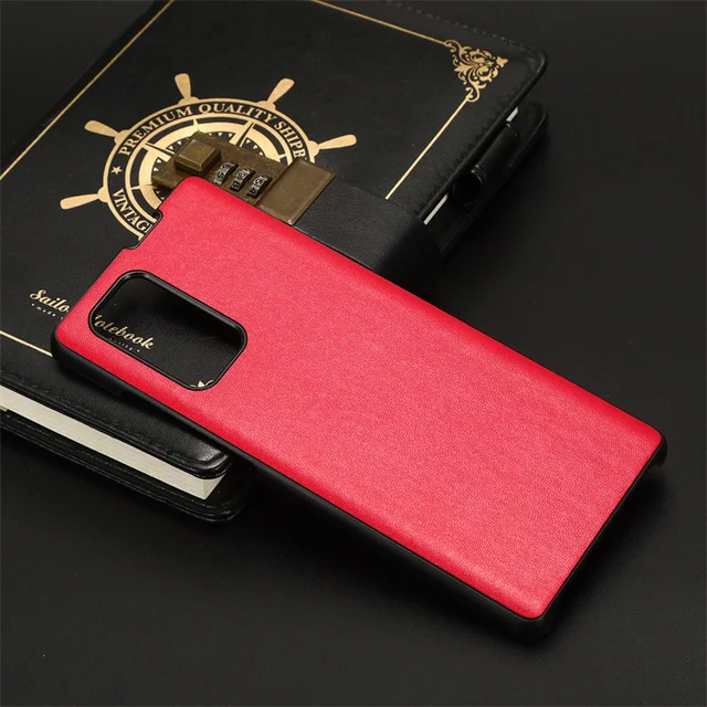 For LG Wing 5G 2020 Case Litchi Skin Pattern PU Leather and PC Book Cover For LG Wing LGWing 5G ...