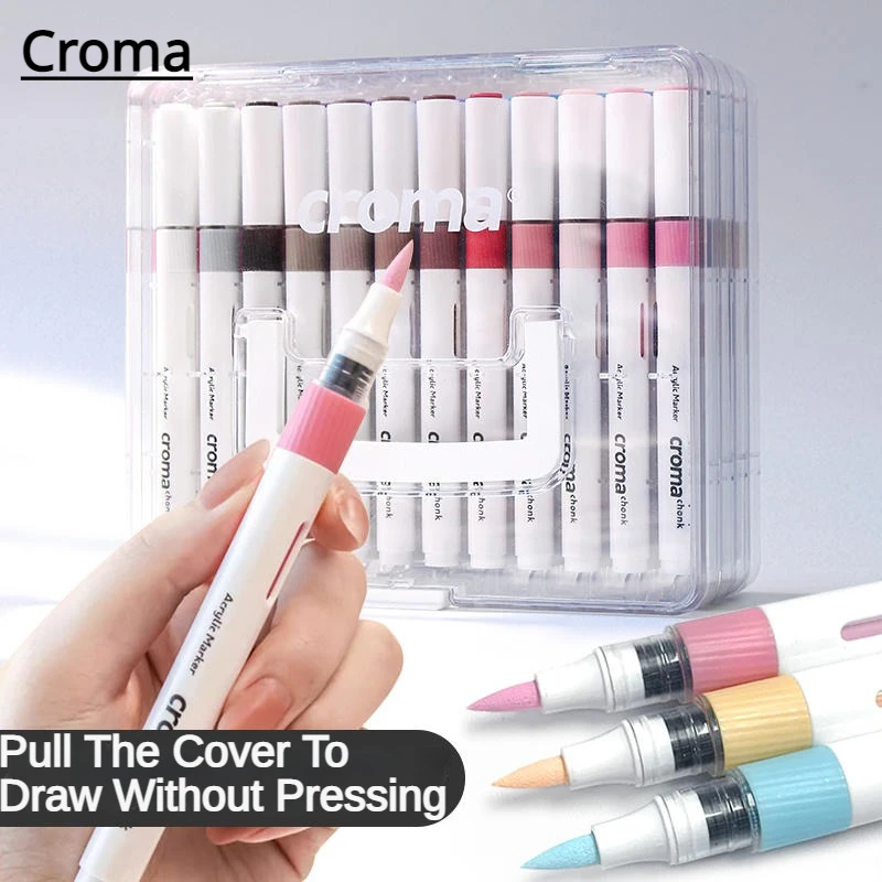 Croma-24-48-Colors-Acrylic-Graffiti-Pens-Waterproof-Sketch-Oily-Alcohol ...