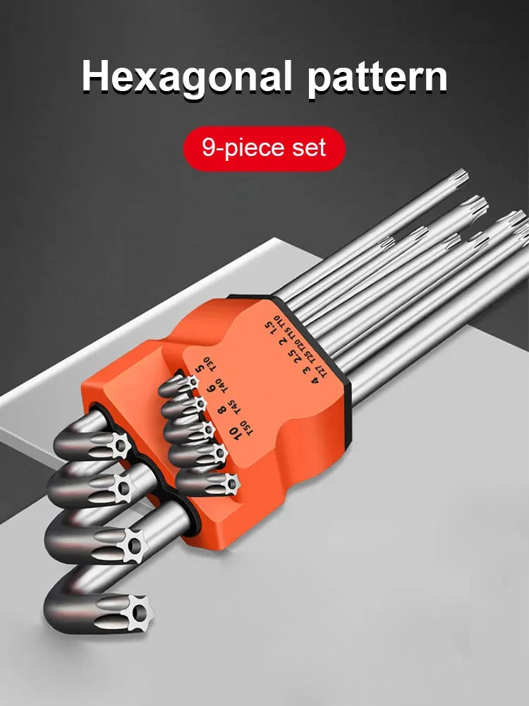 9Pcs Torx Star Wrench Kits Set Allen Keys Hexagon Hex Head Spanner Keys ...